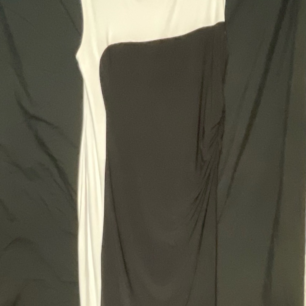 Black And White Form Fitting Plus Sizes Dress From Ca… - Gem